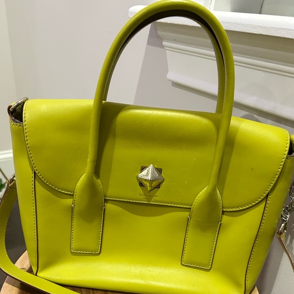 kate spade | Bags | Kate Spade Neon Green Handbag Can Also Be Worn As A ...